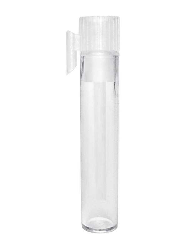Vial style 1 ml clear glass bottle with white applicator. For use with ...